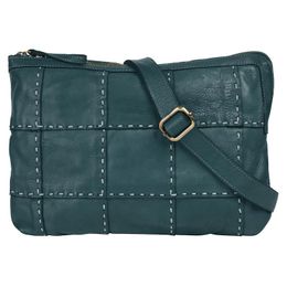 Samantha Look Damen Umh&auml;ngetasche echt Leder, Made in Italy blau