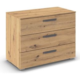 Rauch Schubkastenkommode &raquo;Sideboard Schubladenkommode OTELI mit Dekor- und Hochglanzfront&laquo; Breite 80 cm inkl. Soft-Close-Funktion, mit 3 ger&auml;umigen 