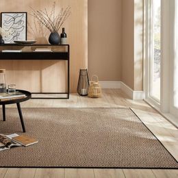 FLAIR RUGS Teppich &raquo;Jute Diamond, handgewebt, Handweb Teppiche&laquo; rechteckig 4 mm H&ouml;he 100% Jute, sch&ouml;ne Sisaloptik, Wohnzimmer, Schlafzimmer, Esszimmer