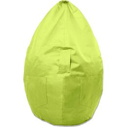 Kinzler Sitzsack &raquo;Kimi small&laquo; 1 Stk. tlg. Uni Farben, mit Taschen & Tragegriff, Outdoor geeignet, Kinderzimmer gr&uuml;n Polyester