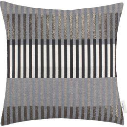 Tom Tailor HOME Dekokissen &raquo;Glamour Stripe&laquo; mit metallischen Effektgarnen, Kissenh&uuml;lle ohne F&uuml;llung, 1 St&uuml;ck schwarz-wei&szlig; Baumwolle, Polyester