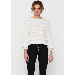 Only Damen Only Strickpullover &raquo;ONLBRYNN LIFE STRUCTURE L/S PUL KNT&laquo; wei&szlig; S