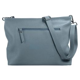 Samantha Look Damen Umh&auml;ngetasche echt Leder, Made in Italy blau