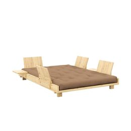 Karup Design Bett &raquo;Social Sofa Bed, mit verstellbarem Zubeh&ouml;r, inkl Matratze & Lattenrost&laquo; Bett wahlweise mit 2 oder 4 R&uuml;ckenlehnen und 2 Ablagen. Mit Matratze 