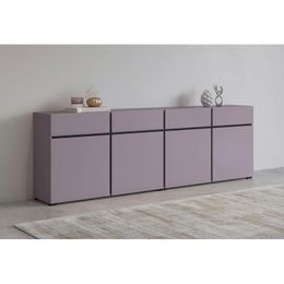 OTTO home Sideboard &raquo;Cross,Breite 225 cm, moderne grifflose Kommode,4 T&uuml;ren/4 Schubk&auml;sten&laquo; Schubladenschrank mit viel Stauraum, Einlegeb&ouml;den 