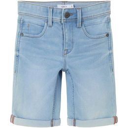 name it Herren Jeansshorts &raquo;NKMSILAS SLIM DNM L SHORT&laquo; Baumwollmischung, Stretch, Umschlagsaum 116, N-Gr
