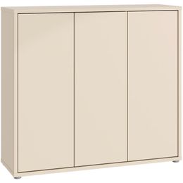 FORTE Schuhschrank &raquo;Alice Springs&laquo; B/H/T 109,2/99,1/34,9 cm, Stauraumschrank, Mehrzweckschrank, grifflose Front, Push to open beige Spanplatte