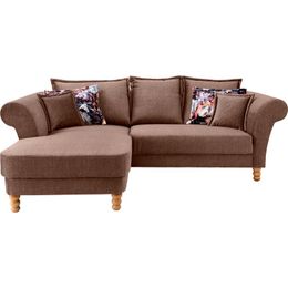 Home Affaire Ecksofa &raquo;Tassilo Mega Polsterecke mit Kaltschaum im Sitz, bequem, L-Form&laquo; braun 100% Polyester