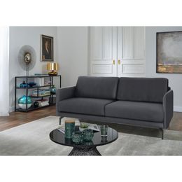 Creation BY ROLF BENZ 2-Sitzer &raquo;CR.450, Designsofa, Loungesofa&laquo; Armlehne sehr schmal, Alugussf&uuml;&szlig;e in umbragrau, Breite 150 cm schwarz NaturLEDER OSKAR