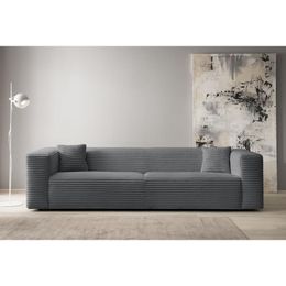 Home Affaire 3-Sitzer &raquo;BAKELS, Couch in Cord oder Boucle-Stoff, Sofa im modernen Design&laquo; bequemer Sitzkomfort,in 2 Stoffen und 8 Farben lieferbar grau