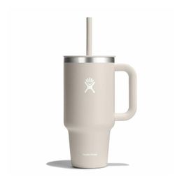 Hydro Flask Thermobecher &raquo;All Around Travel Tumbler in den Gr&ouml;&szlig;en 24 oz/ 32 oz / 40 oz&laquo; Thermo Cup mit Strohhalm grau Edelstahl
