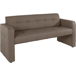 exxpo - sofa fashion Polsterbank &raquo;Barista K&uuml;chensofa mit Komfortsitzh&ouml;he 49cm&laquo; tolle Detailverarbeitung, frei im Raum stellbar beige Microfaser (