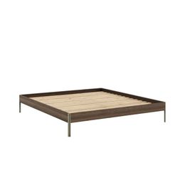 Karup Design Bettgestell &raquo;CORE BED Bodenbett, Holzrahmen, Futonbett, Jugendbett, Holzbett&laquo; Massivholzbett mit Lattenrost, Kiefer massiv, Doppelbett ohne Kopfteil