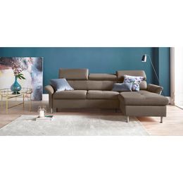 exxpo - sofa fashion Ecksofa &raquo;Maretto, bequem & komfortabel, bodenfrei, Breite 257cm, L-Form&laquo; inkl. Kopf- bzw. R&uuml;ckenverstellung, wahlweise mit 