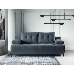 WERK2 Schlafsofa &raquo;Oakland Bettsofa Breite 206cm, Liegefl&auml;che 202/145cm,&laquo; 2-Sitzer Sofa & Schlafcouch mit Bettkasten grau 92% Polyester, 8% Nylon