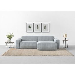Trendmanufaktur Ecksofa &raquo;Braga, mit hochwertigem Kaltschaum, L-Form, in Cord erh&auml;ltlich&laquo; modernes Sofa, Couch mit hohem Sitzkomfort, 255/72/160 cm (B/