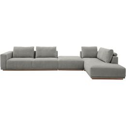 Musterring Wohnlandschaft Anreihsofa mit Armlehne links, Eckteil rechts mit Kissen & Hocker 100% Polyester