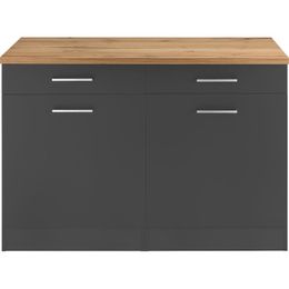 KOCHSTATION Unterschrank &raquo;KS-Kehl&laquo; Breite 120 cm grau MDF