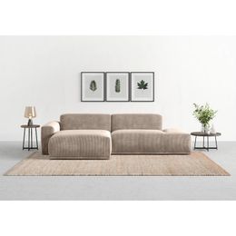 Trendmanufaktur Ecksofa &raquo;Braga, mit hochwertigem Kaltschaum, L-Form, in Cord erh&auml;ltlich&laquo; modernes Sofa, Couch mit hohem Sitzkomfort, 275/72/160 cm (B/