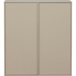 Woood Highboard &raquo;Daily Hochkommode&laquo; Kommode mit Push-to-Open Funktion, H 110 cm x B 100 cm beige FSC -zertifizierter Holzwerkstoff
