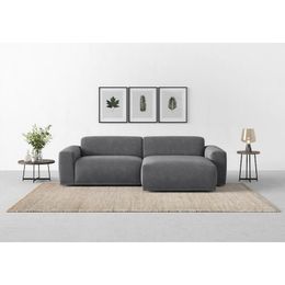 Trendmanufaktur Ecksofa &raquo;Braga, mit hochwertigem Kaltschaum, L-Form, in Cord erh&auml;ltlich&laquo; modernes Sofa, Couch mit hohem Sitzkomfort, 255/72/160 cm (B/