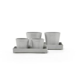 Ecopots Blumentopfuntersetzer &raquo;DISPLAY PLATTER&laquo; f&uuml;r Amsterdam, BxTxH: 15x15x2,5 cm grau Kunststoff