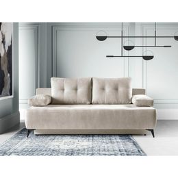 WERK2 Schlafsofa &raquo;Oakland Bettsofa Breite 206cm, Liegefl&auml;che 202/145cm,&laquo; 2-Sitzer Sofa & Schlafcouch mit Bettkasten beige 92% Polyester, 8% Nylon