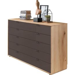 Wiemann Schubkastenkommode &raquo;Cardiff Sideboard, W&auml;scheschrank, teilmassiv Bianco-Eiche, Schubladen&laquo; Glas- oder Massivholzfront, verschiedene Breiten, 