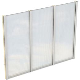 Skan Holz Carport-Seitenwand m. Polycarbonat, freistehend beige Holzwerkstoff