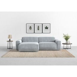 Trendmanufaktur Ecksofa &raquo;Braga, mit hochwertigem Kaltschaum, L-Form, in Cord erh&auml;ltlich&laquo; modernes Sofa, Couch mit hohem Sitzkomfort, 255/72/160 cm (B/
