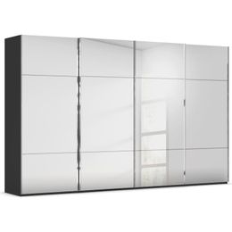Rauch Schwebet&uuml;renschrank &raquo;Kleiderschrank Schrank Garderobe Schlafzimmerschrank SCALE-TRIO&laquo; edle dreigeteilte Front mit 2 Zierleisten Spiegelfront 