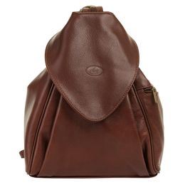 Pike Pik&eacute; Damen Cityrucksack &raquo;ANNA MARIA&laquo; echt Leder, Made in Italy braun B/H/T: 31cm x 25cm x 8cm, onesize