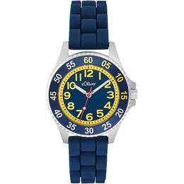 s.Oliver Jungen s.Oliver Quarzuhr Armbanduhr, Kinderuhr, analog, Silikonarmband, Geschenkidee blau