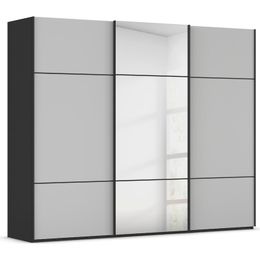 Rauch Schwebet&uuml;renschrank &raquo;Kleiderschrank Schrank Garderobe Schlafzimmerschrank SCALE-TRIO&laquo; edle dreigeteilte Front mit 2 Zierleisten Spiegel/Glas 