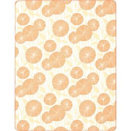 Biederlack Wohndecke &raquo;Flower Meadow&laquo; mit floralem Design, Kuscheldecke orange Baumwolle, Polyacryl, Polyester