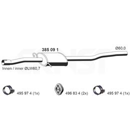 Ernst Mittelschalld&auml;mpfer 385091 f&uuml;r Mercedes