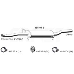 Ernst Mittelschalld&auml;mpfer 385046 f&uuml;r Mercedes