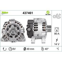 Valeo Generator REMANUFACTURED PREMIUM 437461 14V 80A f&uuml;r MITSUBISHI PEUGEOT CITRO&Euml;N 5702F0 9642879680 9649611780