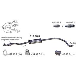 Ernst Mittelschalld&auml;mpfer 012188 f&uuml;r GENERAL MOTORS OPEL 13220793 852503 5852595