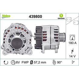 Valeo Generator NEW ORIGINAL PART 439800 14V 180A f&uuml;r AUDI PORSCHE 59903018RX 059903017P 059903018Q