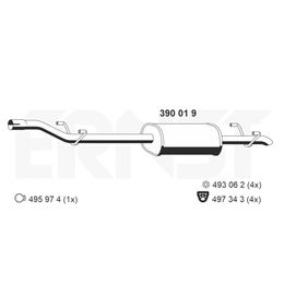 Ernst Mittelschalld&auml;mpfer 390019 f&uuml;r Mercedes