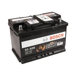 Bosch Starterbatterie S5A 12 V, 70 Ah, 760 A 0 092 080 12V 70Ah 760A f&uuml;r SKODA VW PEUGEOT LAND ROVER LAMBORGHINI VOLVO NISSAN RENAULT PANTHER CITRO&Euml;N