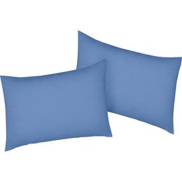 bellana Kissenbezug &raquo;Mako-Jersey-Exclusiv&laquo; aus reiner Baumwolle blau Baumwolle, Obermaterial: 100% Baumwolle