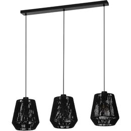 Eglo H&auml;ngeleuchte &raquo;Persley Pendelleuchte, Esszimmerlampe Japan-Stil, E27, H&auml;ngelampe&laquo; E27 1 Stk. H&auml;ngeleuchte - L92 x B22 x H110 cm - schwarz - 3X60W 