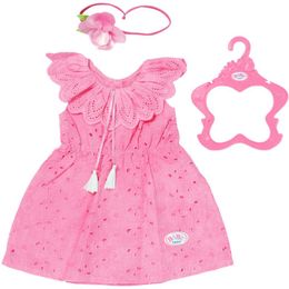 Baby Born Puppenkleidung &raquo;Trendy Blumenkleid, 43 cm&laquo; mit Kleiderb&uuml;gel rosa Puppenkleidung