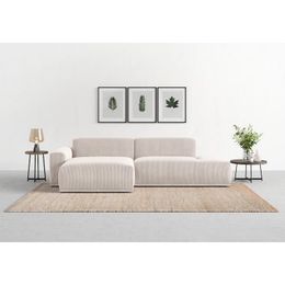 Trendmanufaktur Ecksofa &raquo;Braga, mit hochwertigem Kaltschaum, L-Form, in Cord erh&auml;ltlich&laquo; modernes Sofa, Couch mit hohem Sitzkomfort, 275/72/160 cm (B/