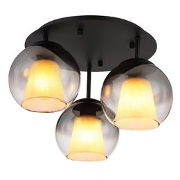 Globo LIGHTING Deckenleuchte &raquo;BARRY&laquo; E27 1 Stk. Deckenlampe/Glaskugeln/Glas rauchfarben/Wohnbereich