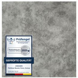 ANDIAMO Teppichfliese &raquo;Colmar Nadelfilz&laquo; quadratisch 4 mm H&ouml;he 40x40 cm, selbstklebend, robust & strapazierf&auml;hig, 25 St&uuml;ck (4 qm) beige Polyester