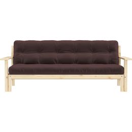 Karup Design Schlafsofa &raquo;Unwind&laquo; Mit Holzstruktur, inkl. Futonmatratze, Liegefl&auml;che 130x190 cm braun