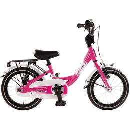 Bachtenkirch Kinderfahrrad &raquo;14" Baxi - pink&laquo; 1 Gang ohne Schaltung Packung, Alu Kinderfahrrad mit Vollausstattung, erh&auml;ltlich in 14/16/18 Zoll rosa Kinderfahrrad